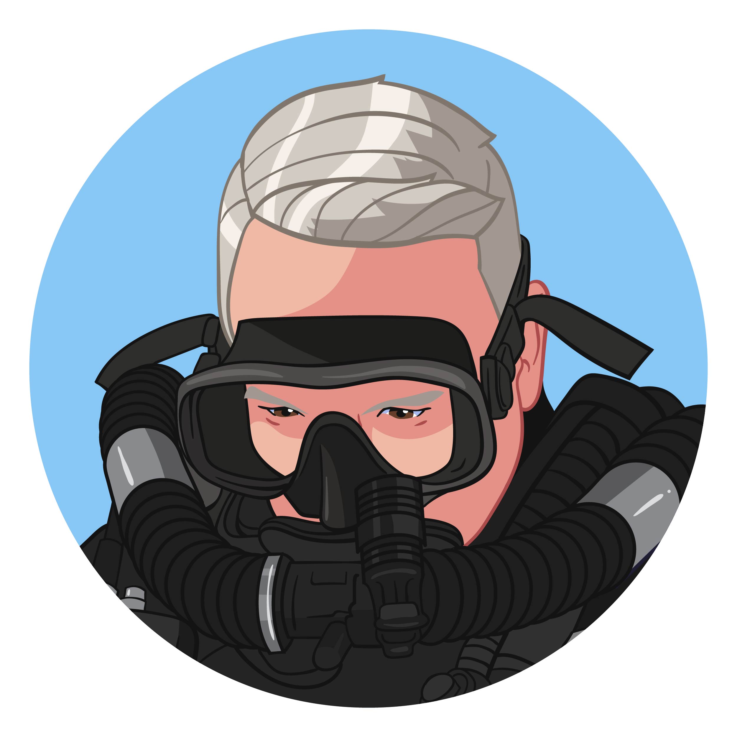 Barrett Eldridge Cartoon Circle v2-01 – Wrecked in my rEvo